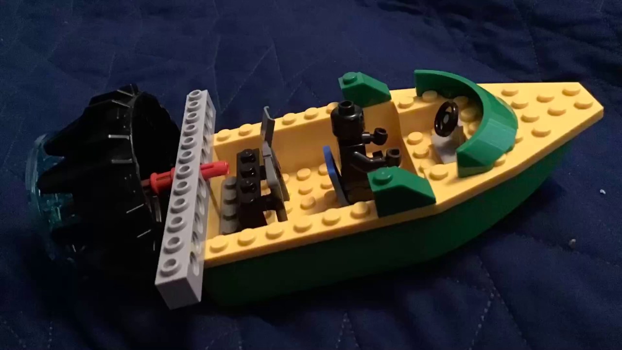 Lego boat in the Ocean with big. Waves - YouTube