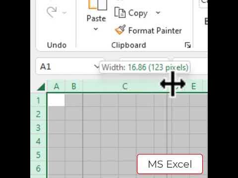MS Excel Resizing Rows and Columns - YouTube