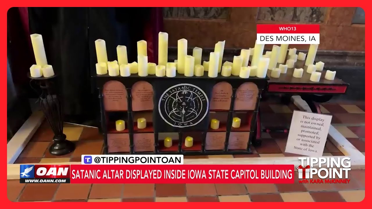 Satanic Temple Puts Demonic 'Holiday' Display Inside Iowa Capitol - YouTube