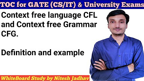 Context free Grammar CFG and Context Free Language CFL | Theory of Computation TOC - YouTube