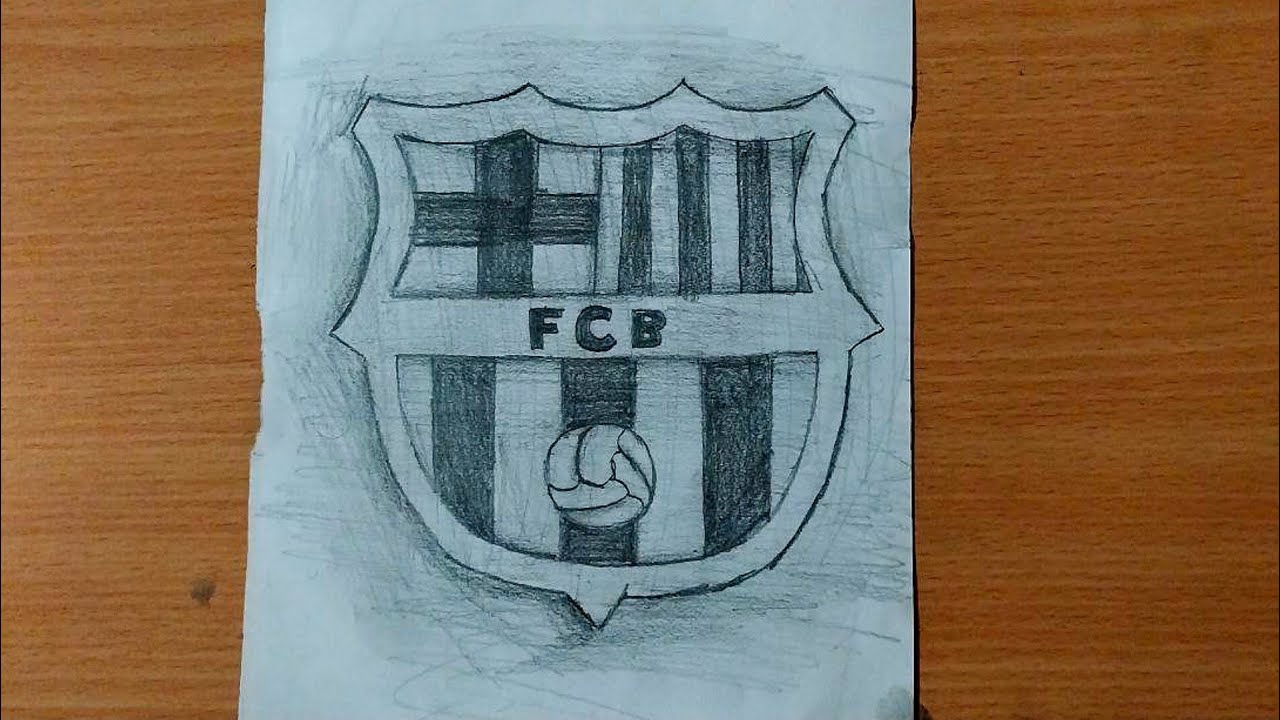 how to draw Barcelona logo||easy Drawing logo Barcelona|| Drawing logo ...