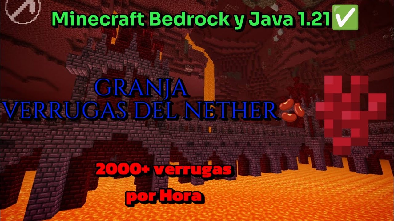La mejor granja Modular de Verrugas del Nether Minecraft Bedrock y Java 1.21 - YouTube