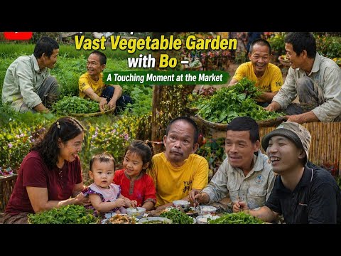 Grandpa Harvests a Vast Vegetable Garden with Bo – A Touching Moment at the Market