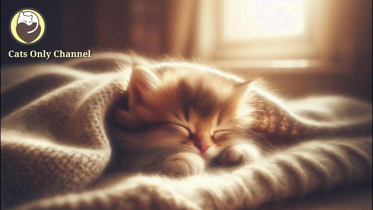 Music to Relax Cats - Cat Purring Therapy, Anxiety Relief, Deep Sleep ...