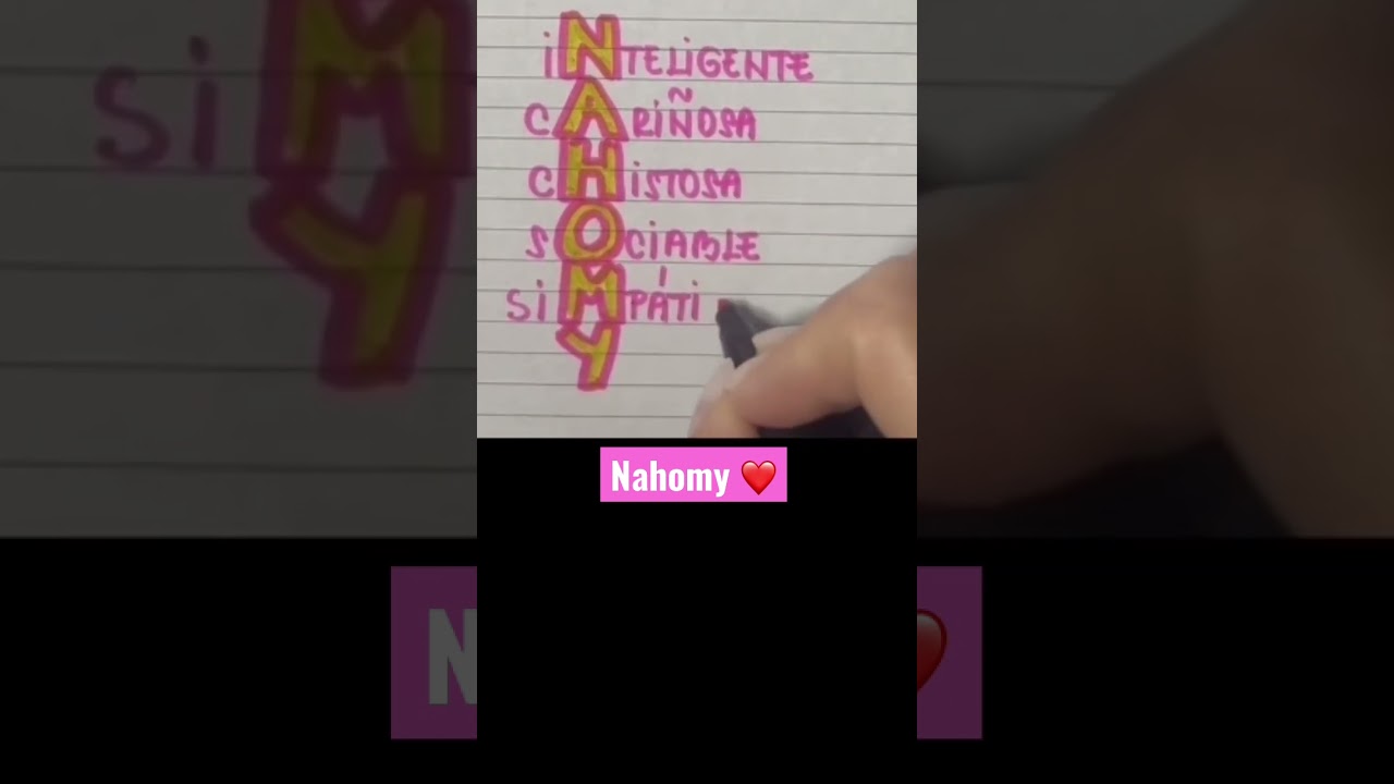 Significado del nombre NAHOMY #significado #nombre #nahomy - YouTube