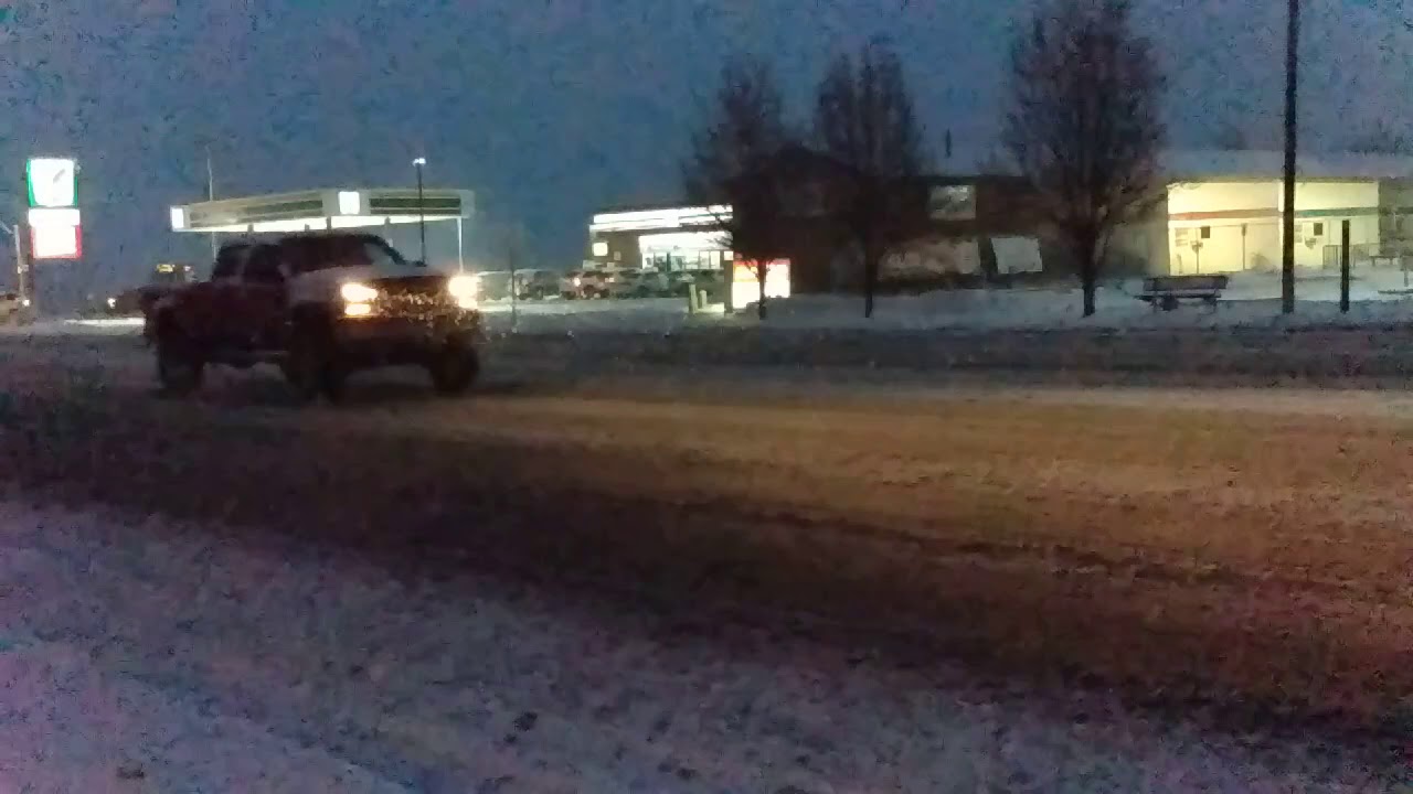 Early morning snow in Roy , Utah. Slow motion. - YouTube