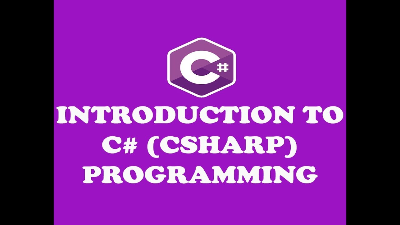 Introduction To C C Sharp Programming Language Urdu Hindi Youtube