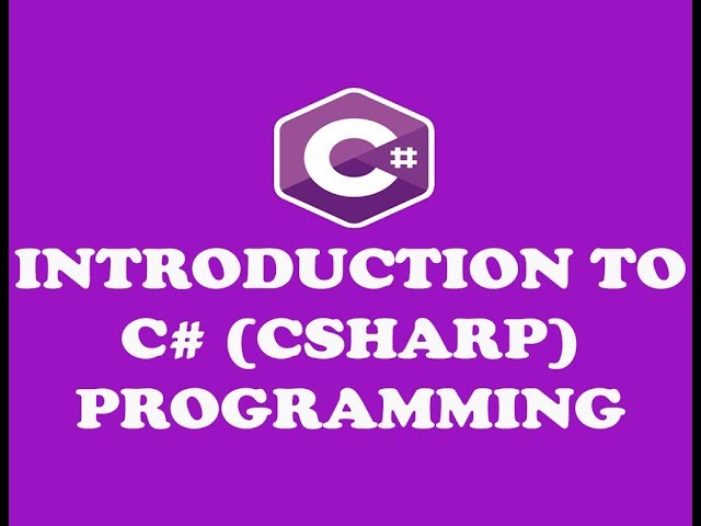 Introduction To C C Sharp Programming Language