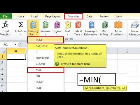 SUM and AVERAGE formula on Ms Excel - YouTube