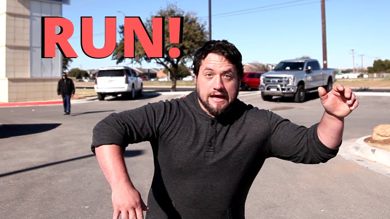 RUN! A man running for his life, or is he? - YouTube