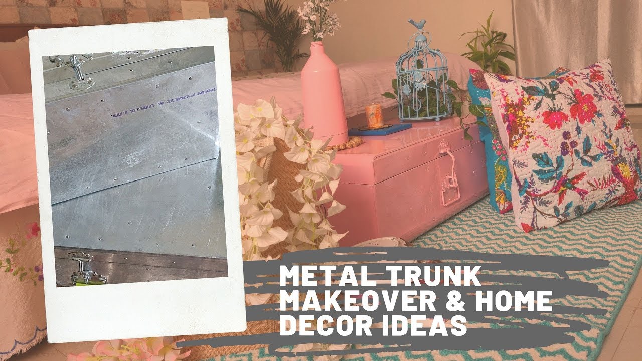 home decor ideas with decorative metal trunk ll DIY decorative metal ...