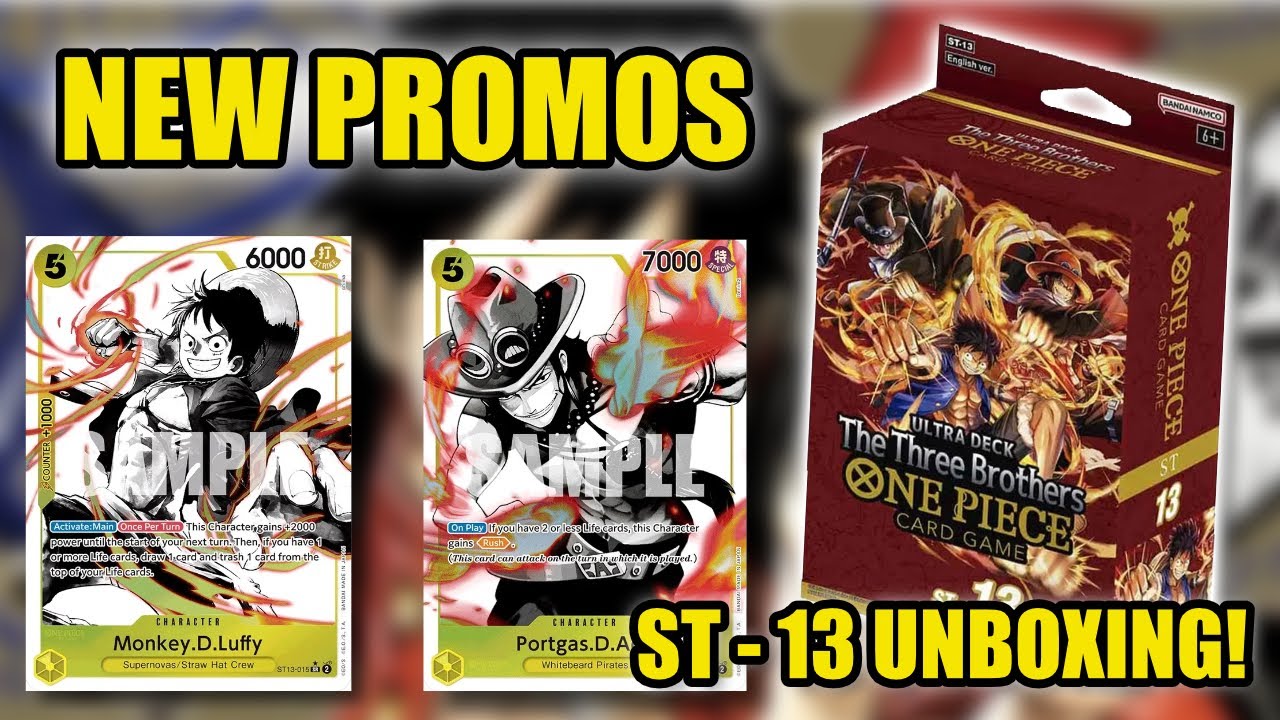 The Three Brothers ST-13 Unboxing!! - One Piece Card Game - YouTube