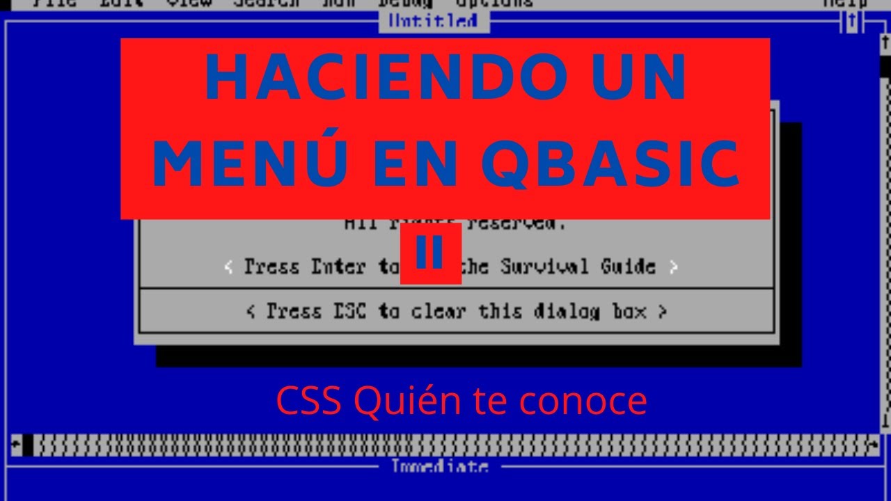 Armando un menú en QBasic parte II - YouTube