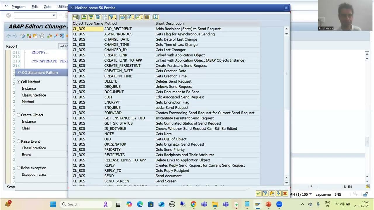 76 - Additional ABAP Concepts - Sending ALV Output as an E-Mail Attachment Part10 - YouTube