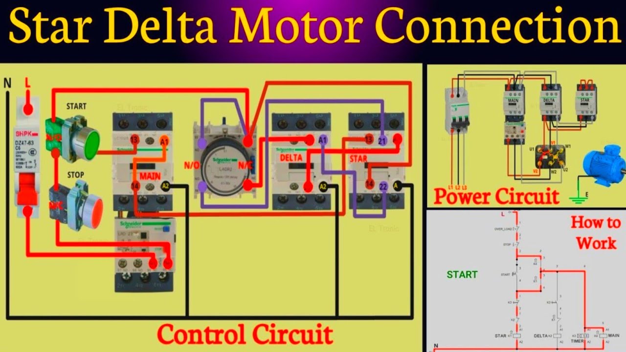 Star Delta Motor Connection | How to Wire a Star Delta Starter | Power ...
