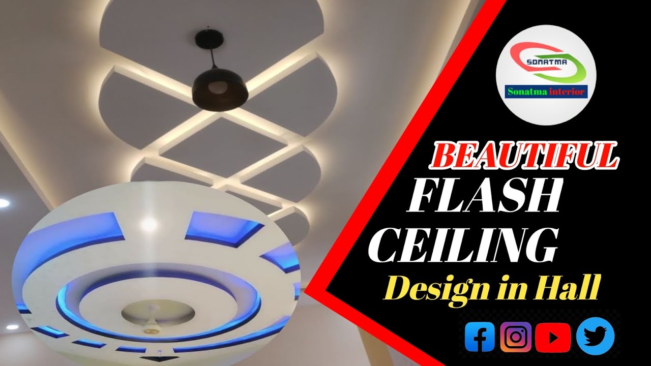 Beautiful Flash Ceiling Hall Design #design #false - YouTube