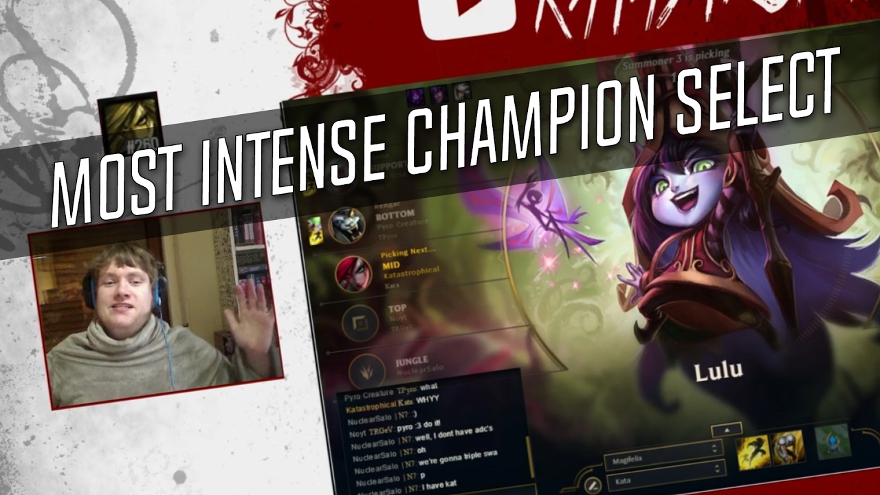 THE MOST INTENSE CHAMPION SELECT EVER - YouTube