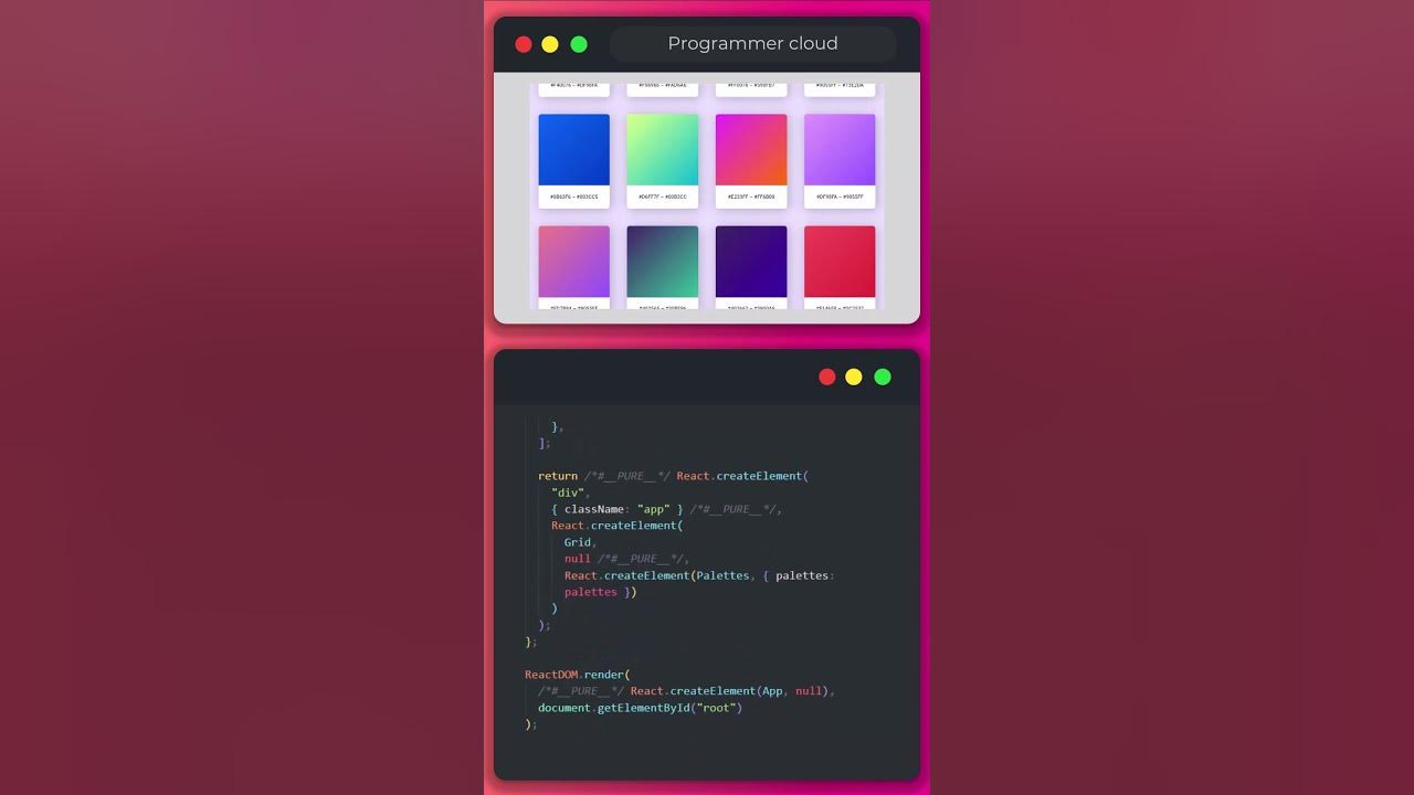 Gradient Color Palettes with React 🌈 | HTML CSS #shorts - YouTube