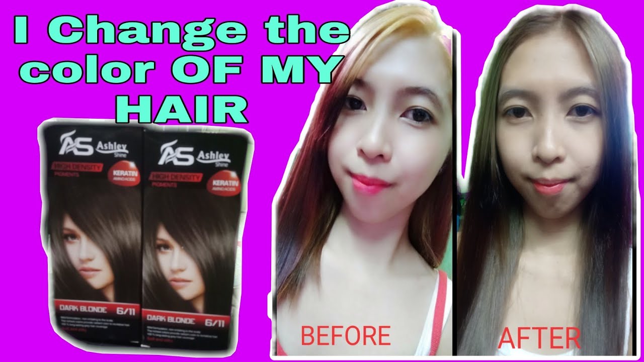 My New Hair Color (Ashley shine keratin color) - YouTube
