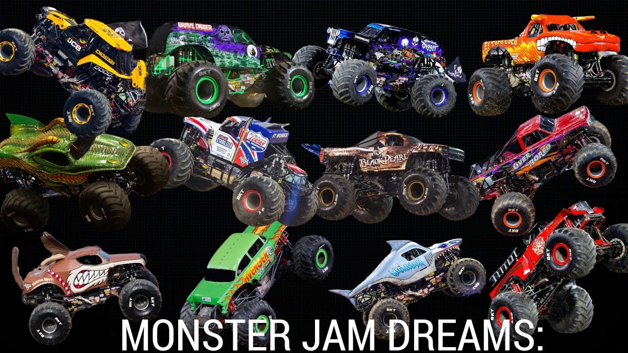 Monster Jam Dreams: 12 Truck Freestyle - YouTube