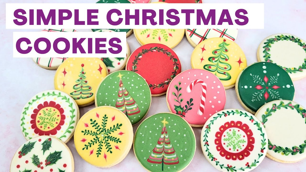 Simple Christmas Round Cookies - YouTube