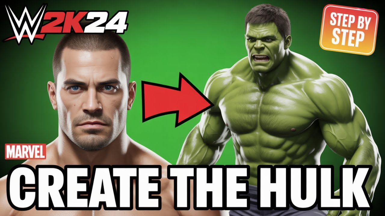 Creating the INCREDIBLE HULK in WWE 2K24 | Step-by-Step Custom ...
