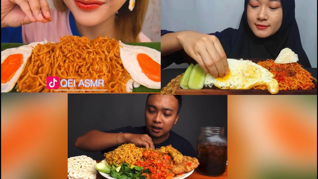 Mukbang kompilasi | asmr nasi campur indomie || perpaduan yang sempurna - YouTube