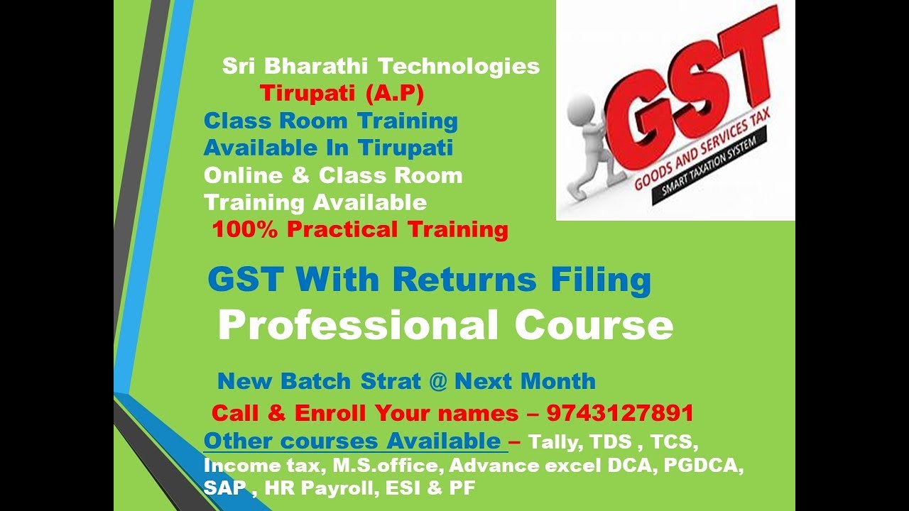 GST Training | GST Online class | GST Classroom training in Tirupati ...