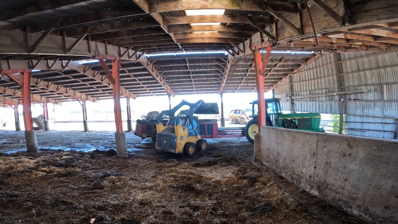 Hauling Manure Out of Heifer Barns - YouTube