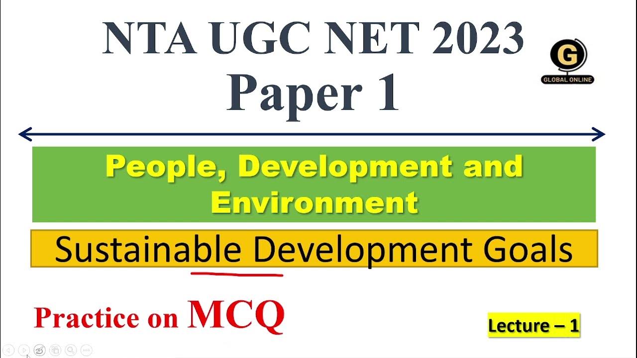 SDG MCQ for UGC NET | People Development and Environment MCQ for UGC NET Exam | UGC NET Paper 1 ...