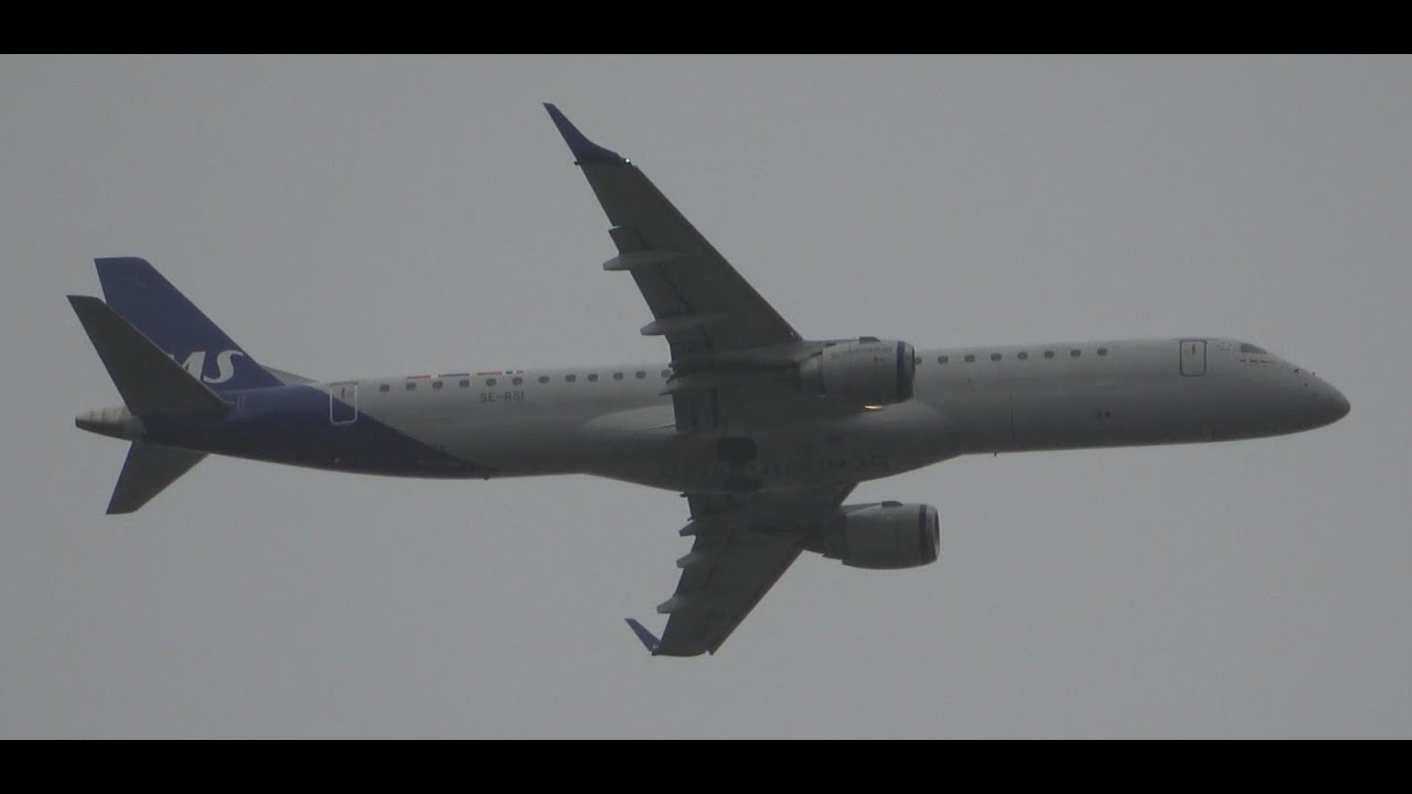 (4K) SAS Embraer E195(LR) SE-RSI On SK539 Heading To Manchester Airport ...
