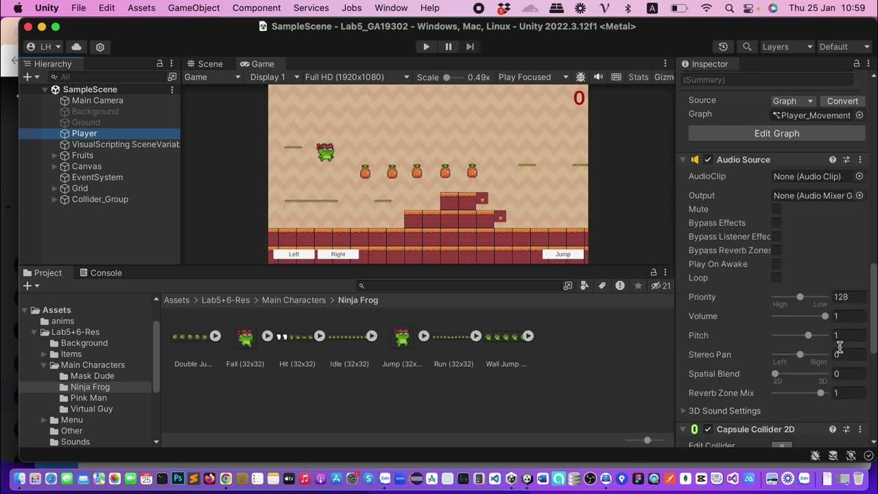 Unity Bolt - xử lý chuyển trạng thái Animation cho nhân vật: Running, Idle, Jump (Lab 7) - YouTube