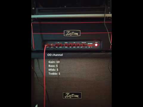 Kustom KG100HFX 100W solid state half stack (first chords and licks ...