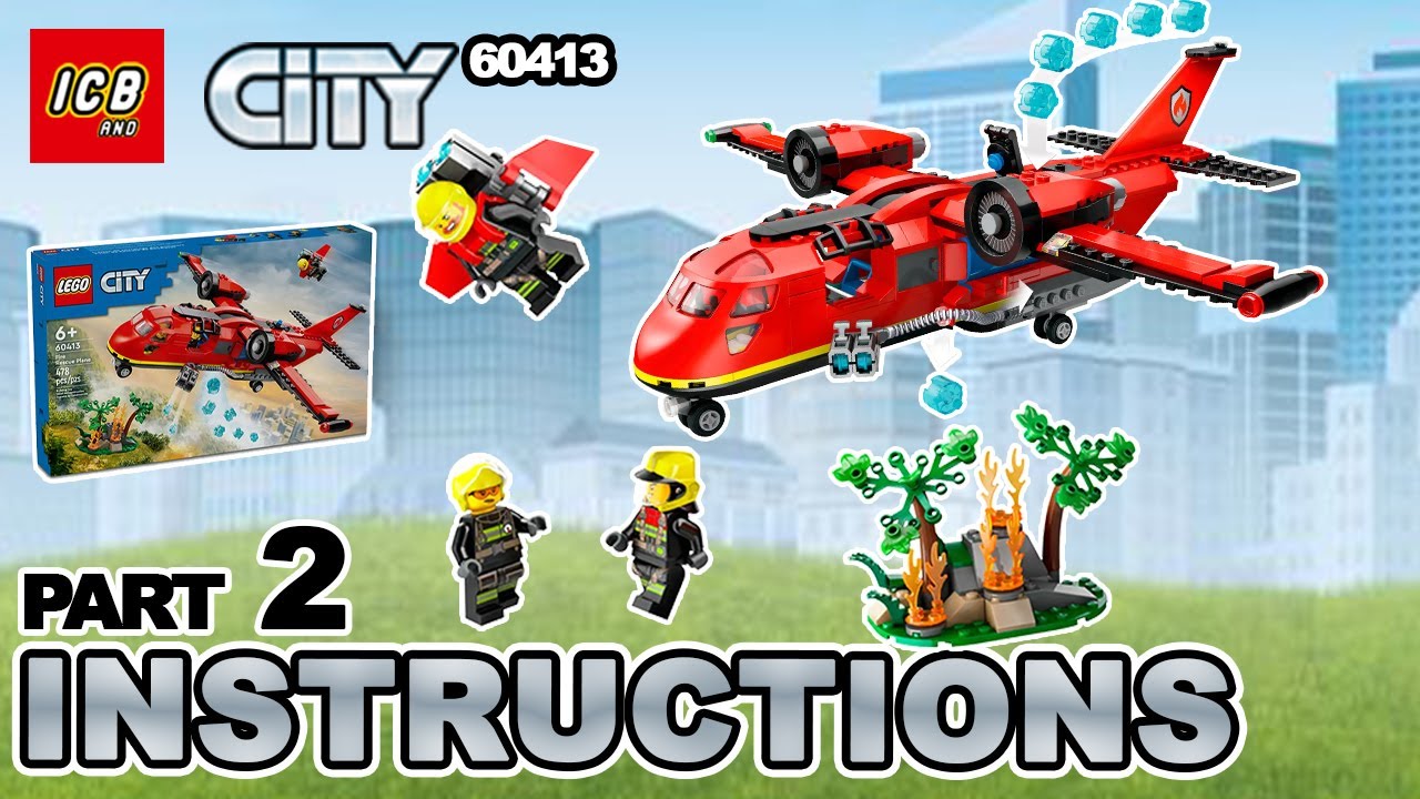 LEGO City Fire Rescue Plane 60413 – 4K Build Instructions Slideshow ...