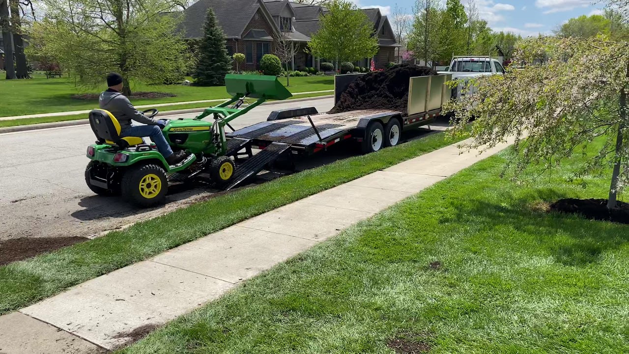 Little Bucket Loader - mulching - YouTube