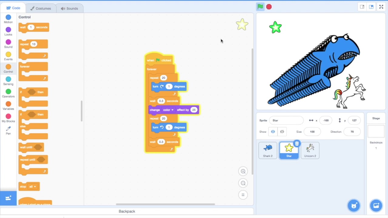 Scratch Coding Lesson 5 How to use pen in sprites - YouTube