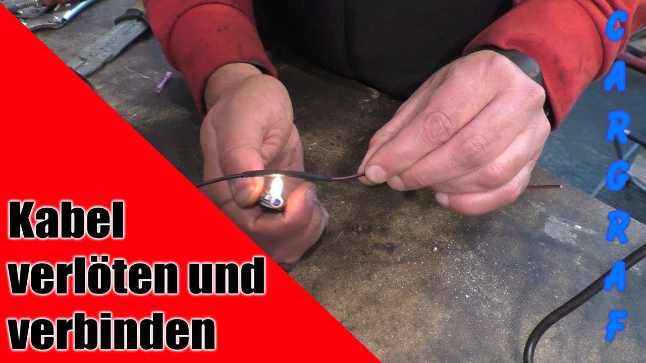 Auto Kabel verlöten - Kabel verbinden - YouTube