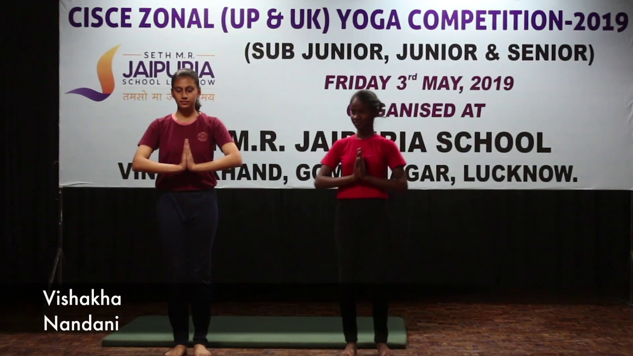 CISCE ZONAL(UP & UK) YOGA COMPETITION 2019 - YouTube