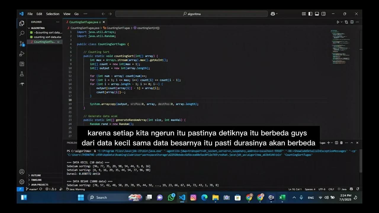 tugas struktur data COUNTING SORT - YouTube
