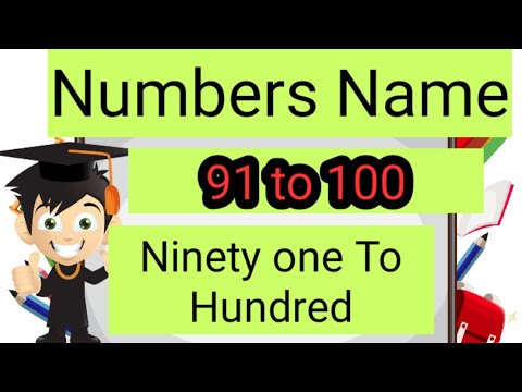 Counting 91 to 100 | 91 to 100 Numbers | Counting Numbers | Counting 91 ...