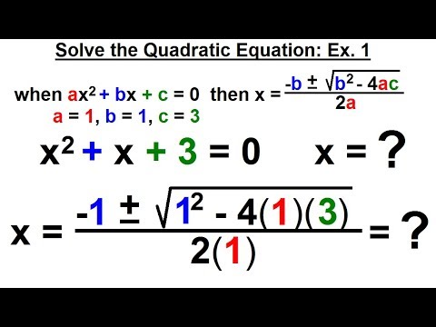 Algebra - Ch. 24: Complex Numbers (23 of 28) Solve the Quadratic ...