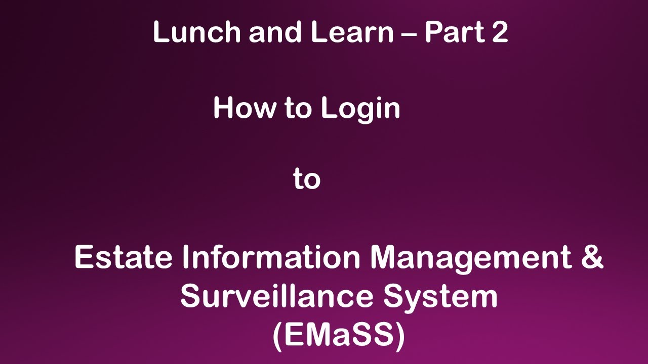 How to login to Estate Information Management & Surveillance System ...