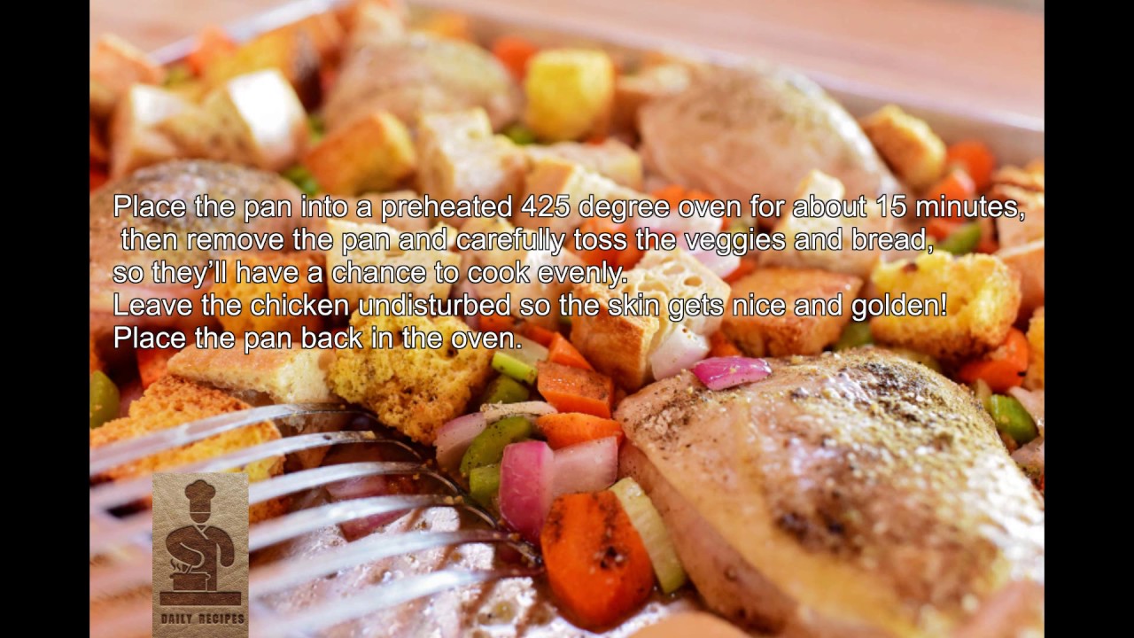 Quick and Easy Recipe - Chicken and Dressing Pan Supper - YouTube