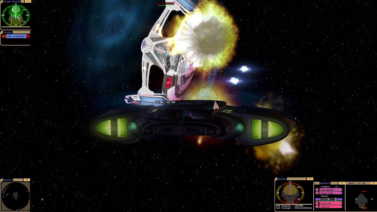 USS Archangel vs Renegade Defiant | KM | Star Trek Bridge Commander ...