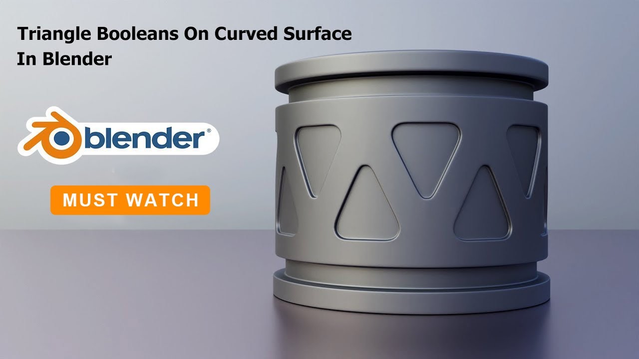 Make Triangle Booleans On Curved Surface | Blender Hard Surface ...