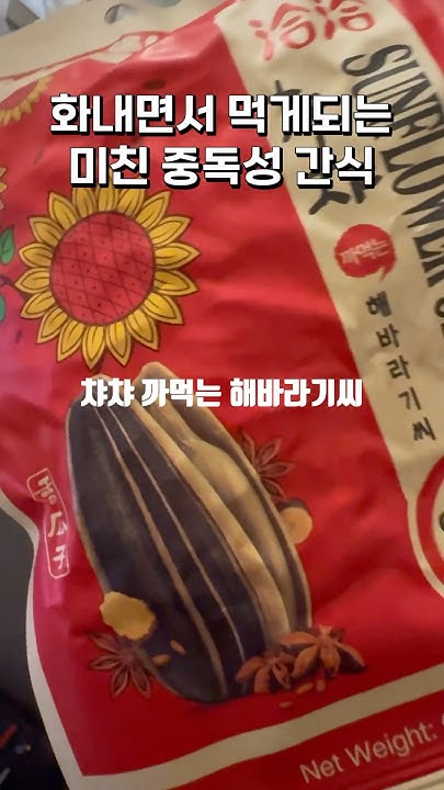 먹는 순간 인간 다람쥐가 되는 중독성 쩌는 간식 챠챠 까먹는 해바라기씨 맛 추천 Youtube