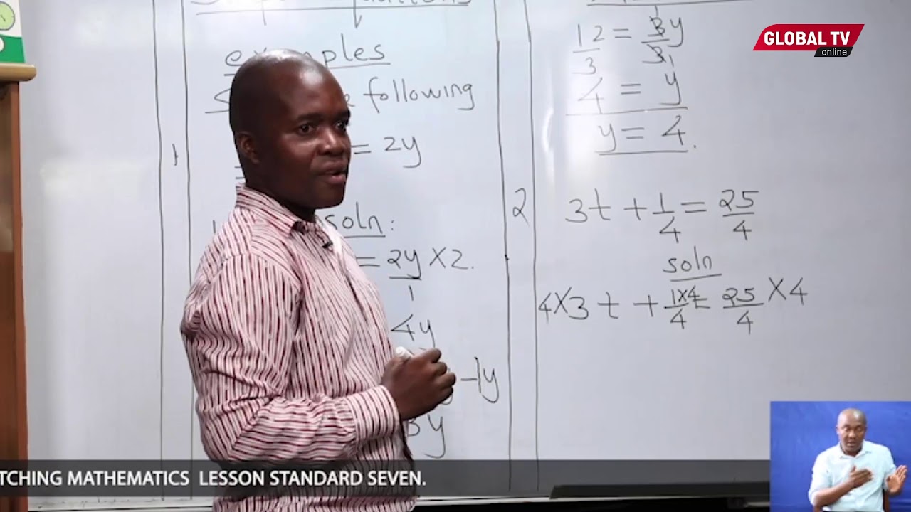 MATHEMATICS: ALGEBRA (STANDARD SEVEN) - YouTube