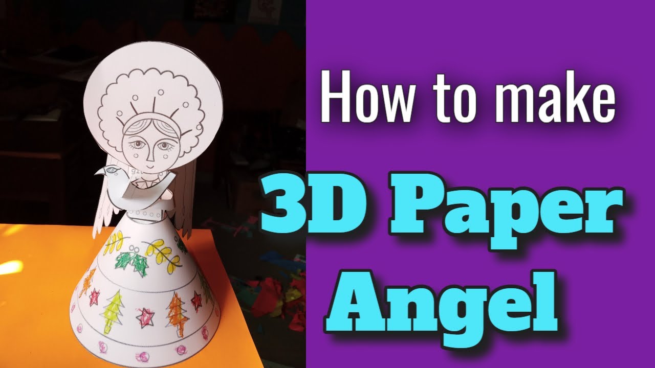 how to make a paper angel - YouTube