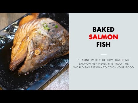 Baked Salmon Fish Head | Simple Baked Salmon Head - YouTube