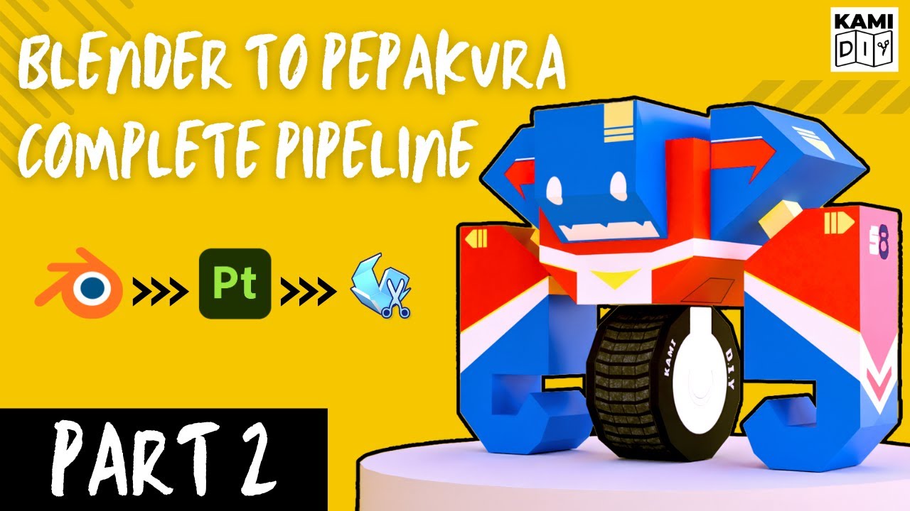 Blender to Pepakura Complete Tutorial | Part 2: Texturing | Papercrafts ...